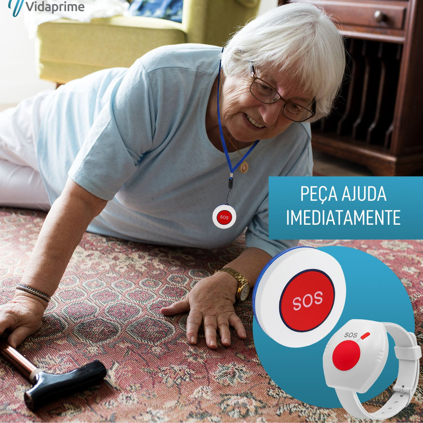 Alarme para Alerta de Pessoas Idosas | Botão de Emergência SOS ...