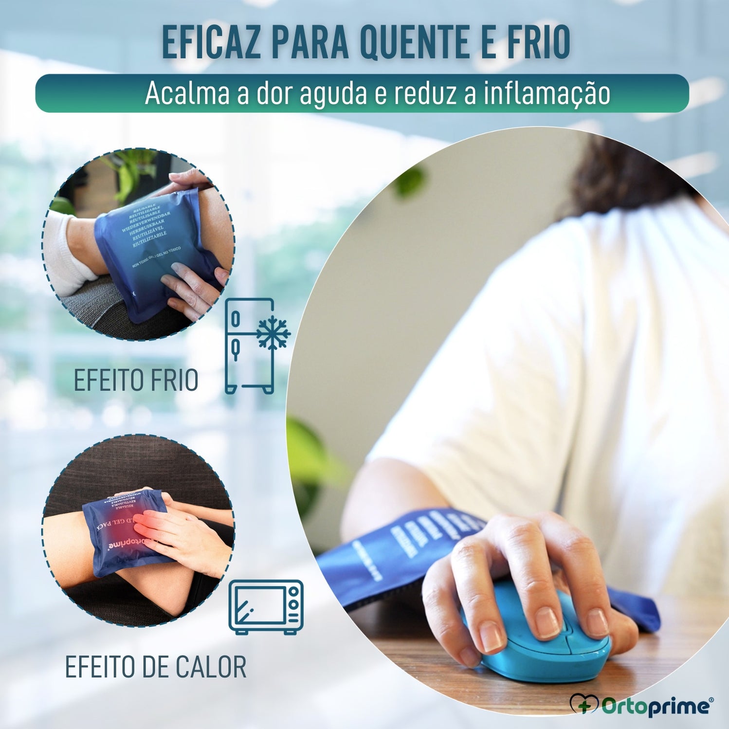 Compressas de Gel Reutilizáveis Frio e Calor | Conjunto Duplo— OrtoPrime.pt