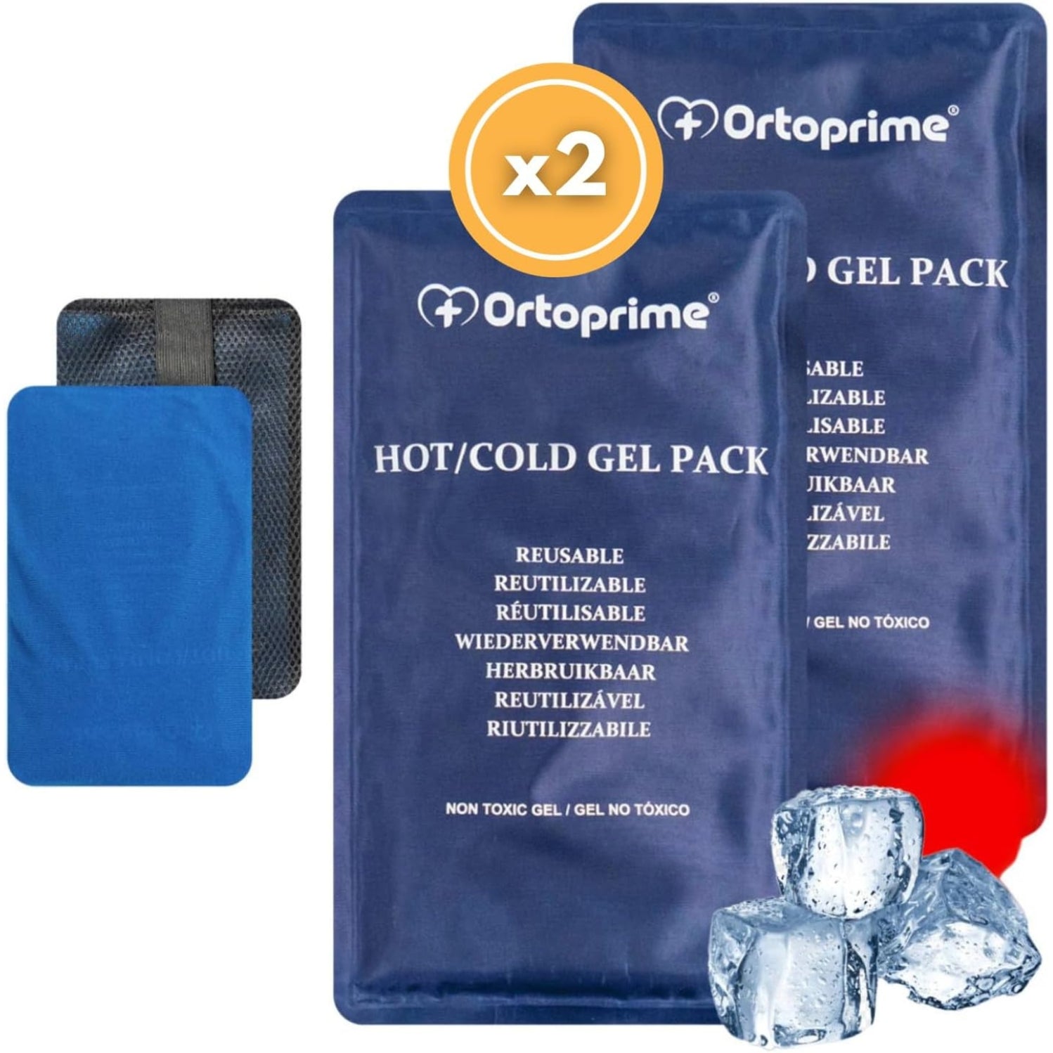 Compressas de Gel Reutilizáveis Frio e Calor | Conjunto Duplo— OrtoPrime.pt